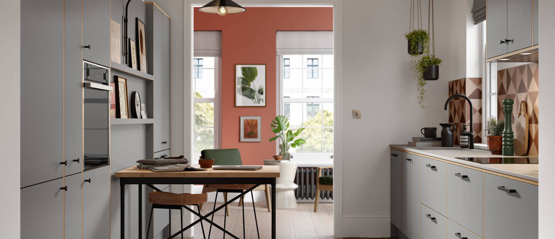 Dust Grey Matt | Multiplex Edging | Matt Grey Kitchen Units